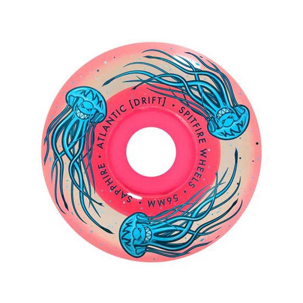 Spitfire Sapphire Radial Atlantic Drift Skateboard Wheels - Pink / Clear
