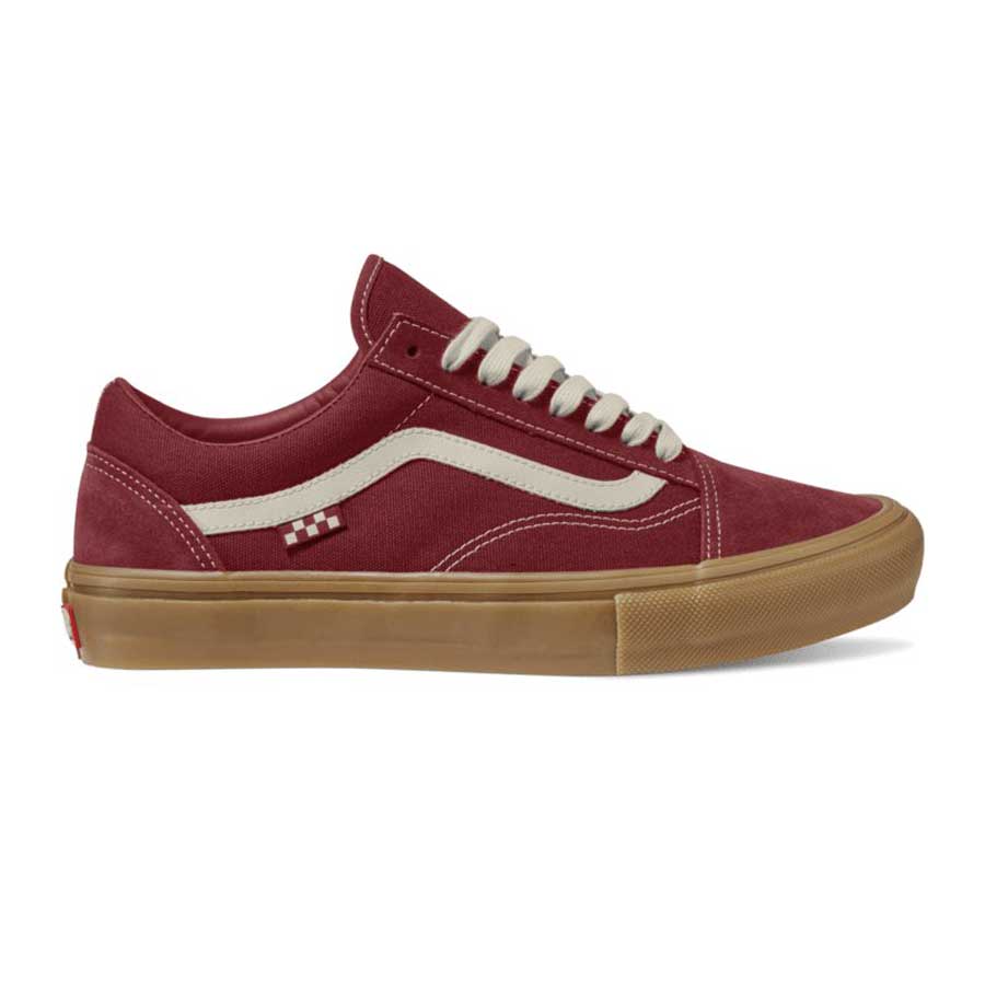 Vans Shoes Skate Old Skool Shoe - Red/Gum